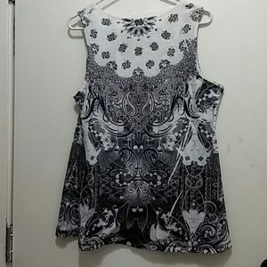 ONE WORLD | Tops | One World Black And White Sleeveless Top Large ...